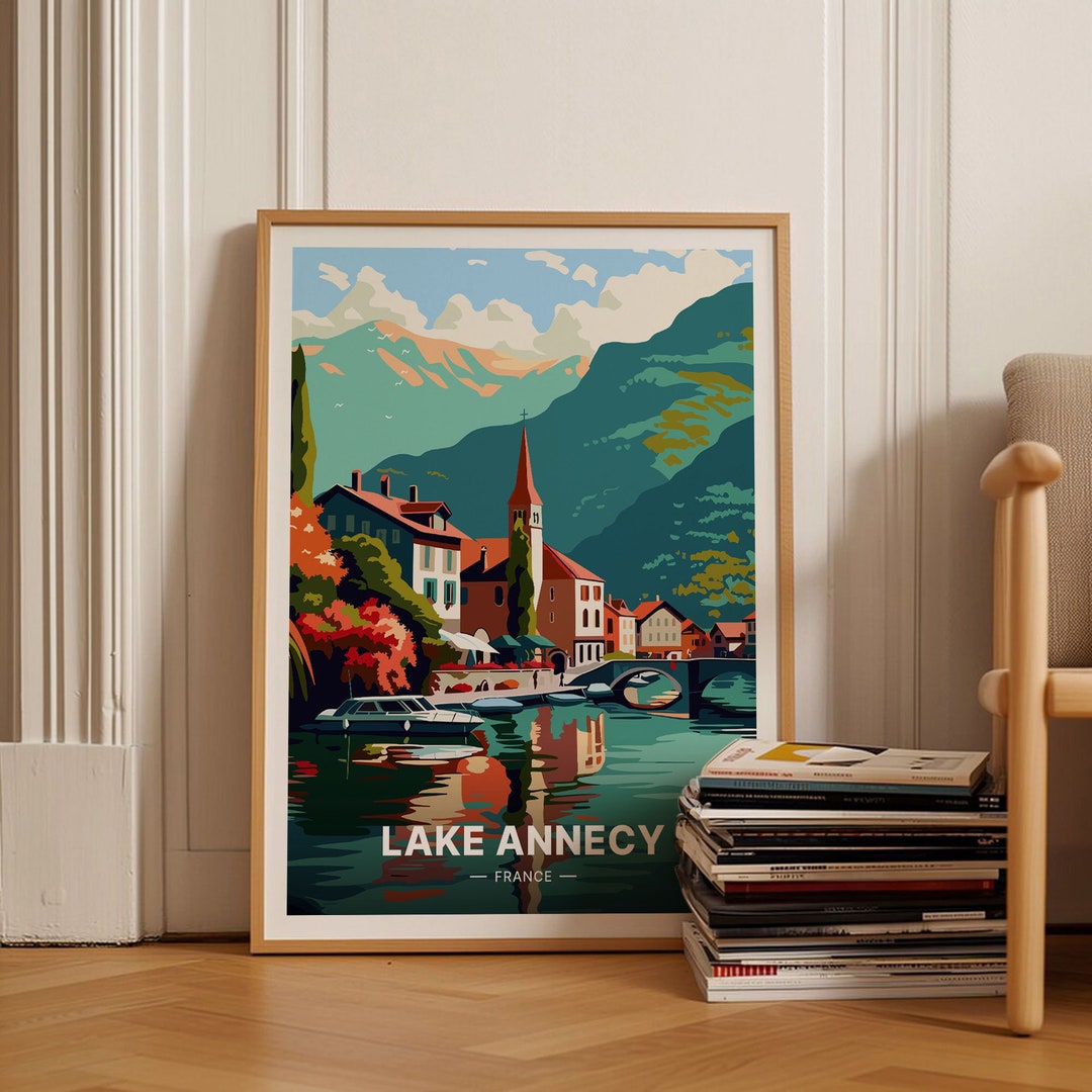 Lake Annecy Poster, Travel-inspired Wall Art, French Alps Decor ...