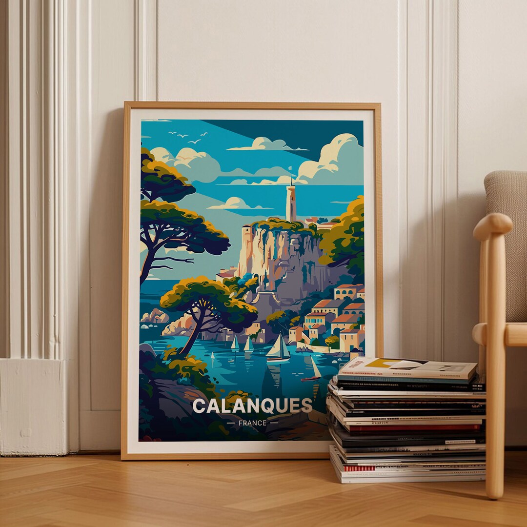 France Calanques Poster, French Riviera Coastal Art, C20-483 - Etsy