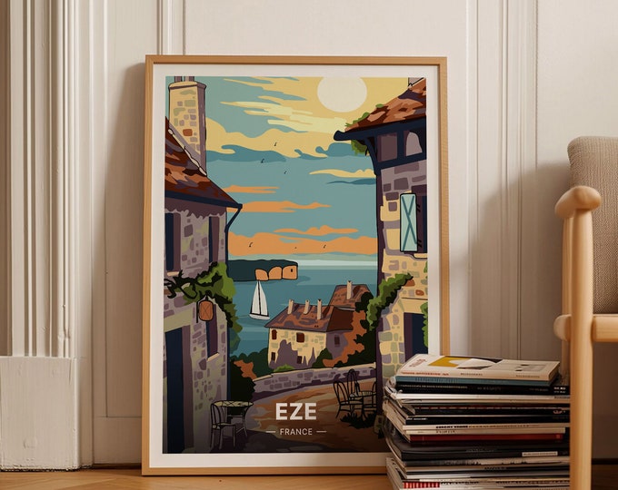 Eze France Print | Eze Village South of France | Côte D'azur Wall Art ...