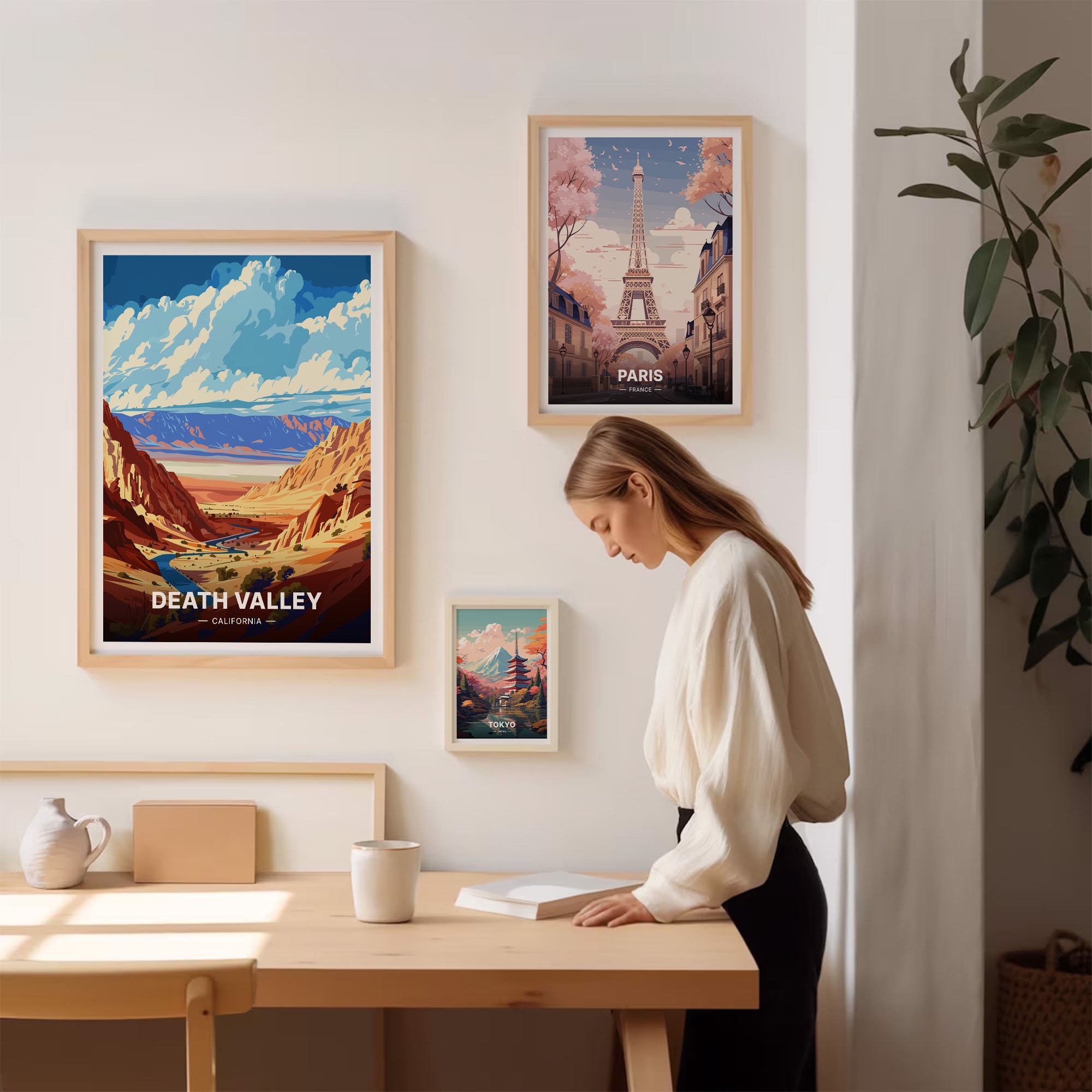 Death Valley National Park Poster, California Landscape Travel Art ...