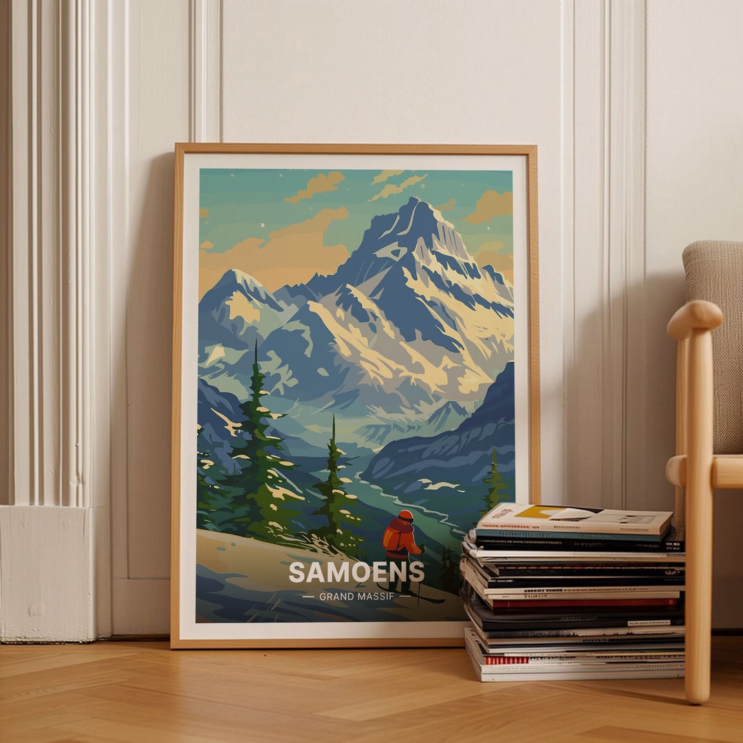Samoens Ski Resort Travel Poster, French Alps Wall Art, C20-1572 - Etsy