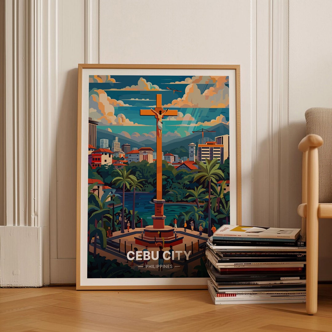 Cebu City Philippines Travel Poster, Artistic Home Decor, C20-769 - Etsy
