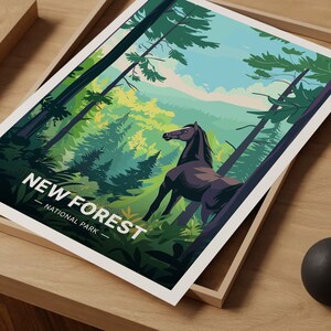 New Forest National Park Travel Poster, Home Decor Wall Art, C20-1063 ...