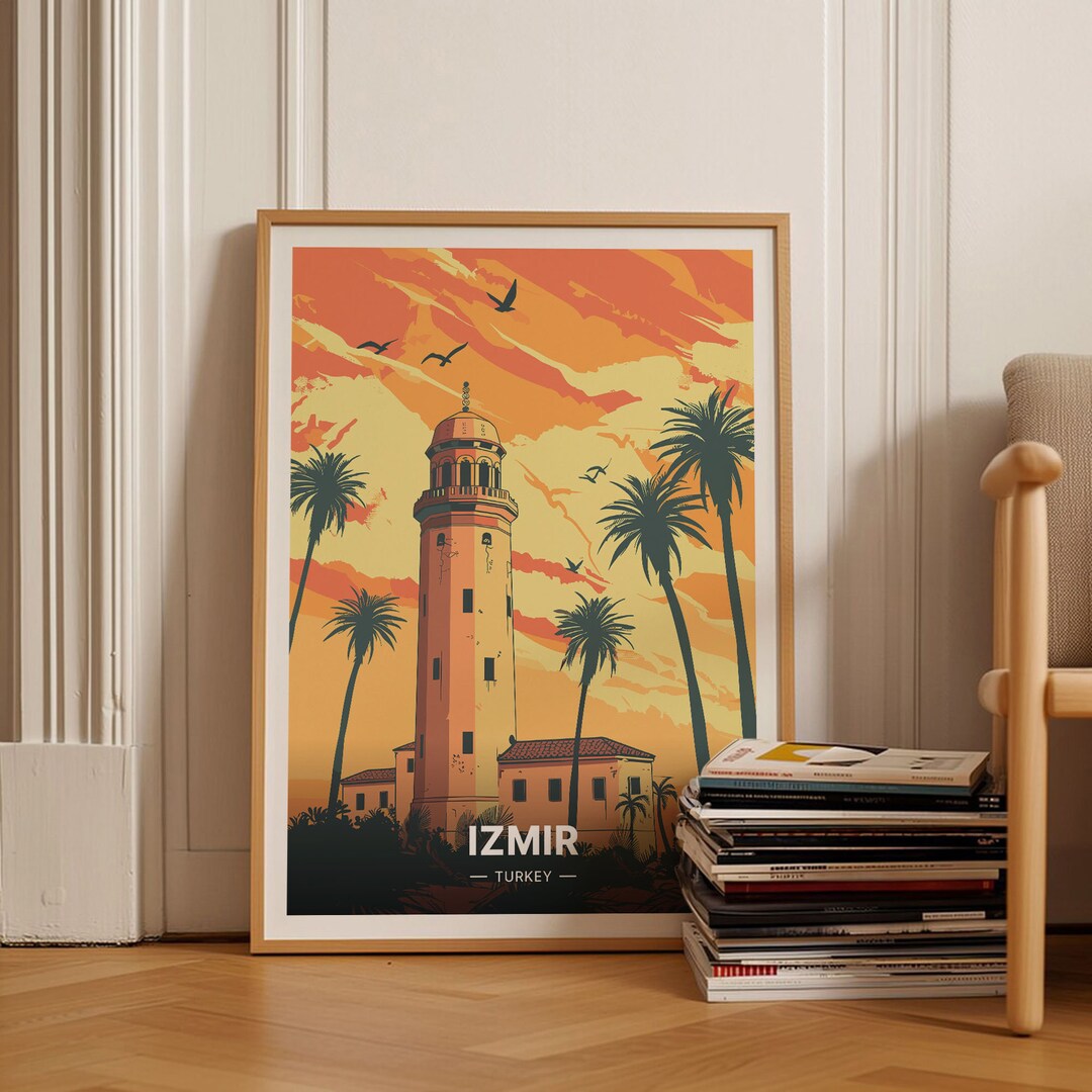 Izmir Turkey Travel Poster, Retro Home Decor, C20-1193 - Etsy