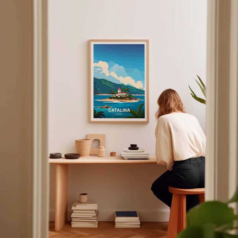 Catalina Island Travel Poster, California Coastal Art, C20-1696 - Etsy