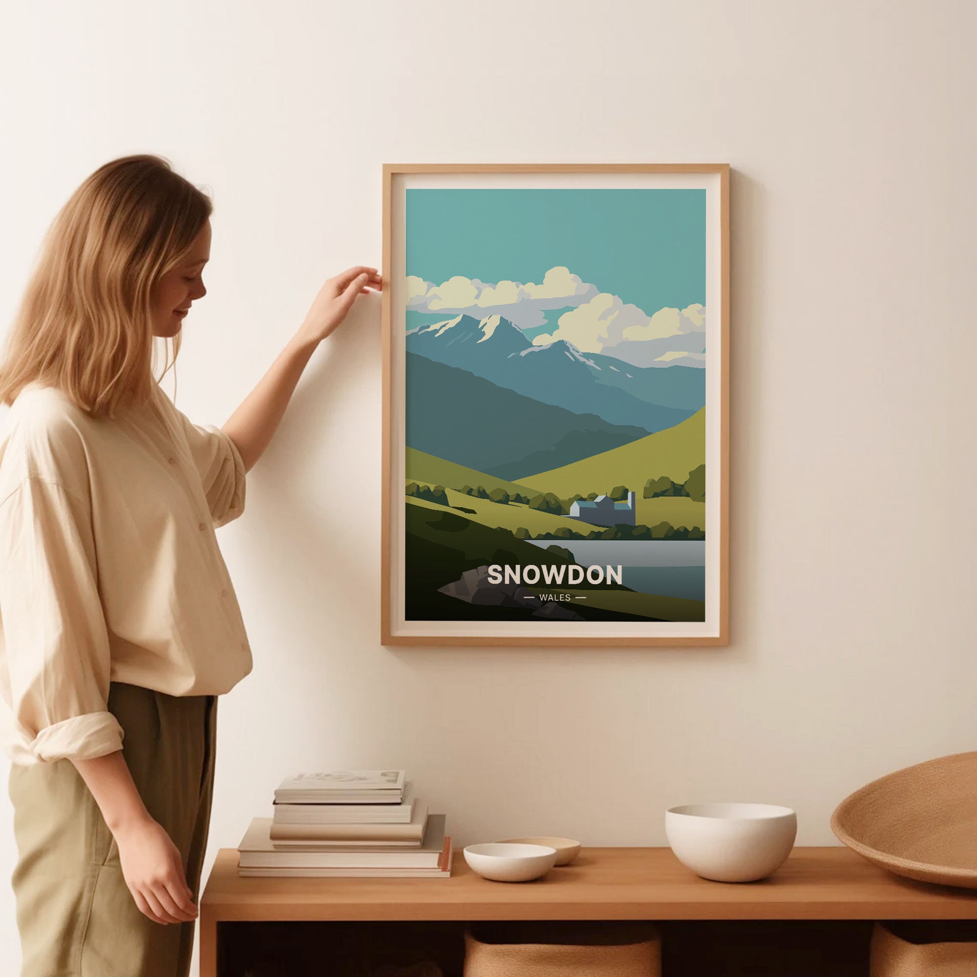 Mount Snowdon Poster, Wales Landscape & Snowdonia Park, Welsh Travel ...