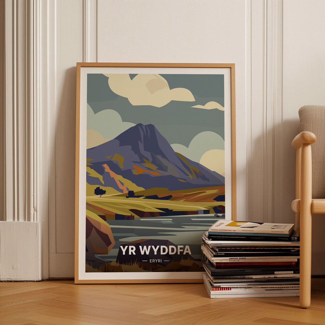 Yr Wyddfa Snowdonia Travel Poster, Wales Mountain Art, C20-1245 - Etsy