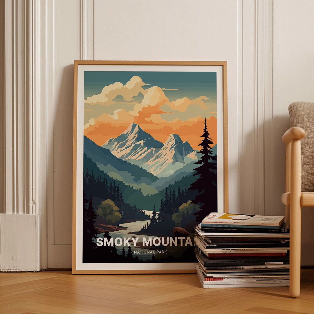 Great Smoky Mountains National Park Poster, Traditional Style Travel ...