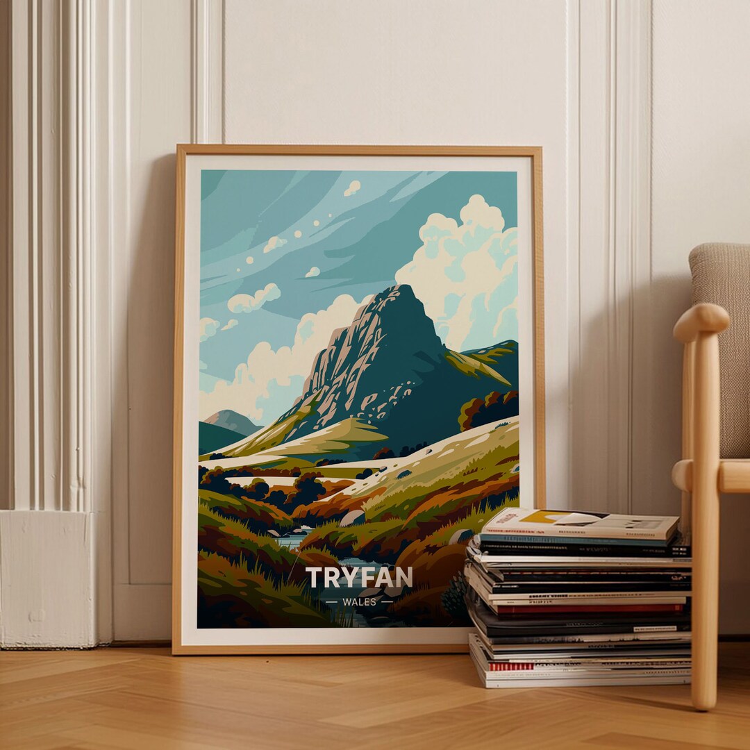 Tryfan Mountain Poster, Wales Scenic Landscape Art, C20-1356 - Etsy