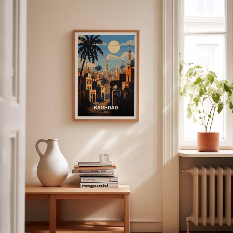 Baghdad Cityscape Poster, Iraq Travel Art, Home Decor, C20-1517 - Etsy