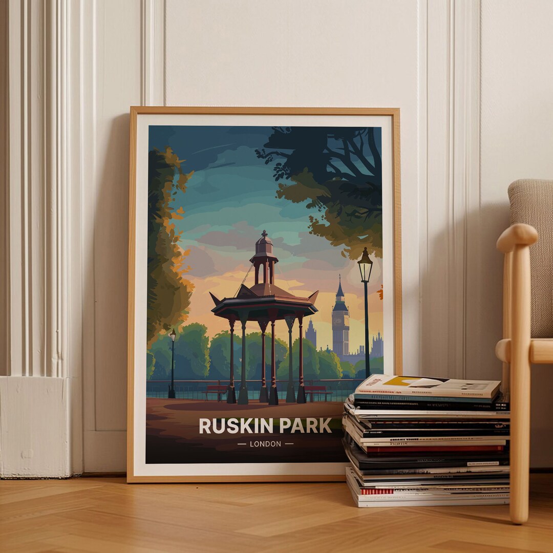 London Ruskin Park Travel Poster, Bandstand Art Print, C20-1638 - Etsy