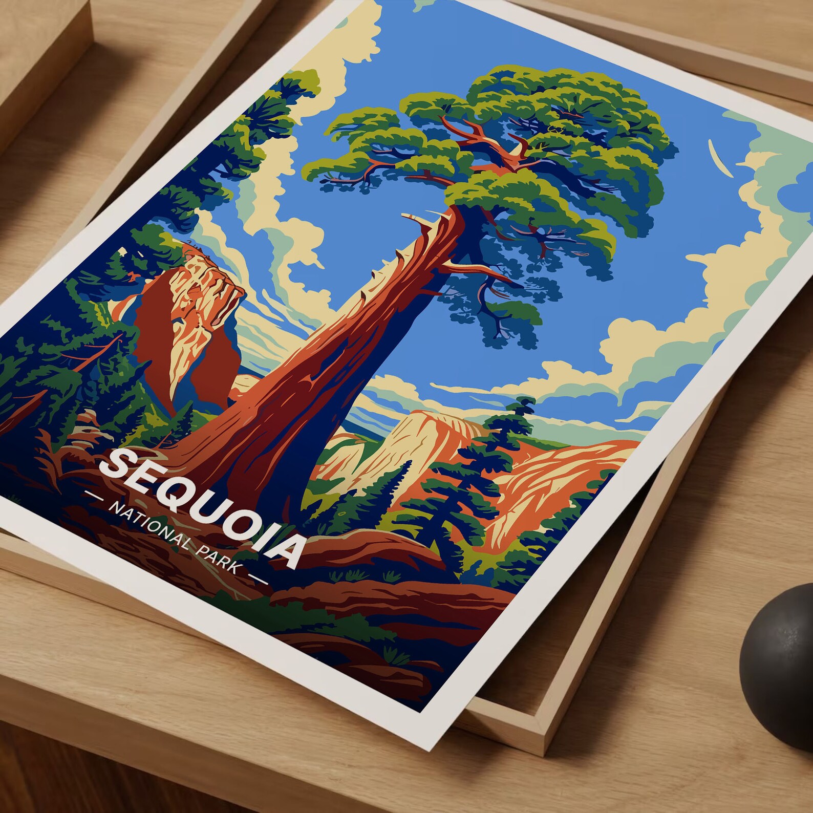 Sequoia National Park Poster, Travel Wall Art, Nature Inspired Home ...