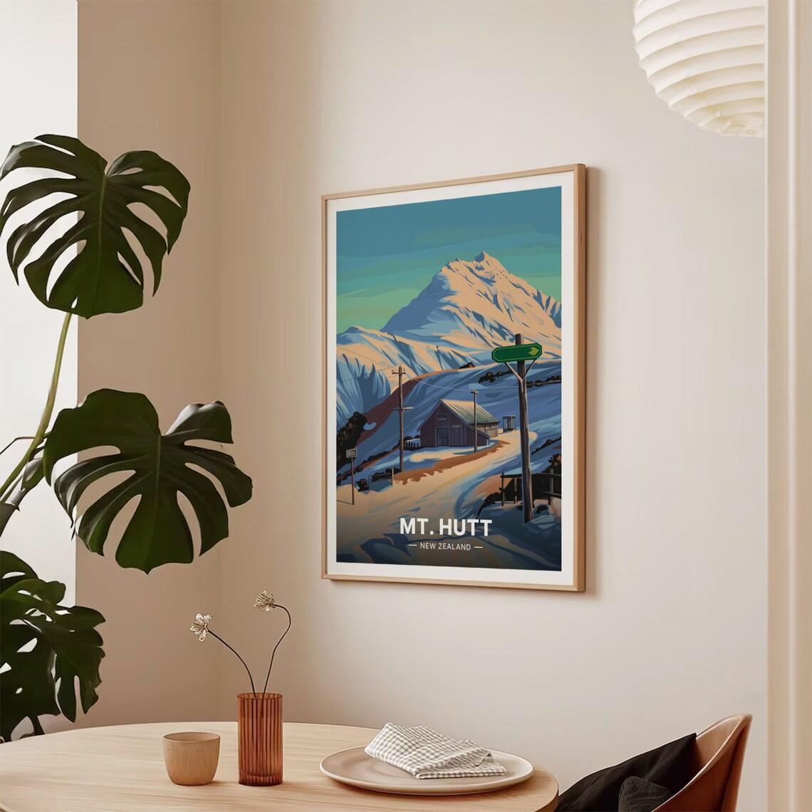 Mt Hutt Ski Resort Poster, Vintage New Zealand Travel Art, C20-1587 - Etsy