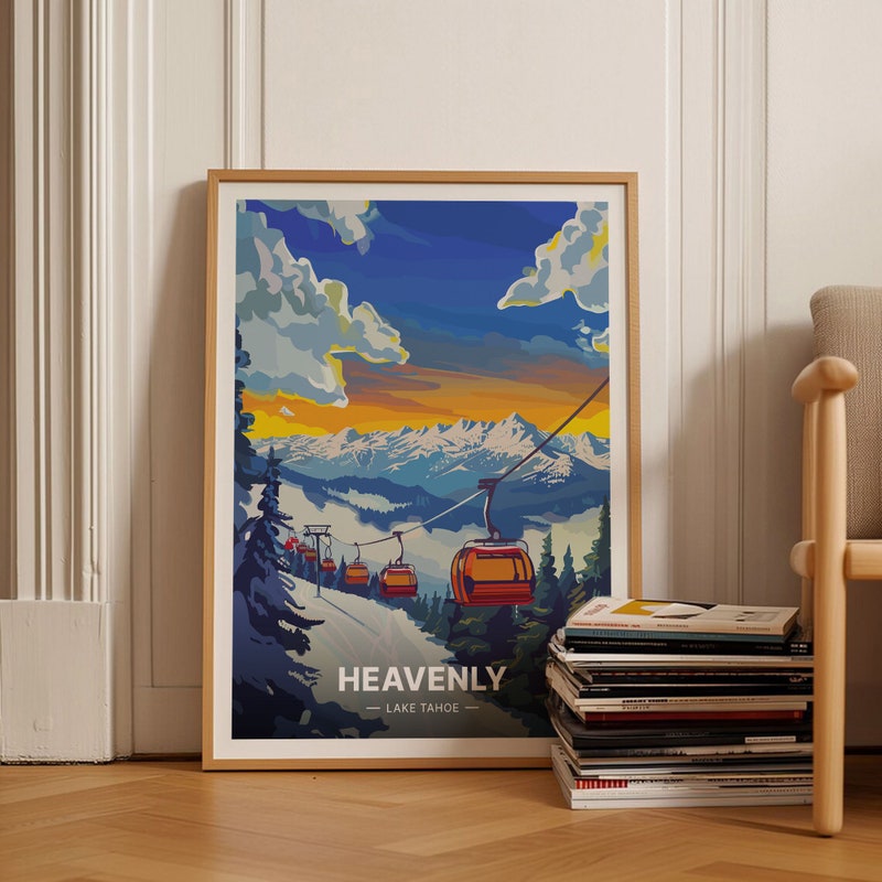 Travel Poster Skiing Large - Etsy