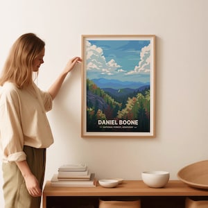 Daniel Boone National Forest Vintage Travel Poster, Kentucky Art, C20 ...