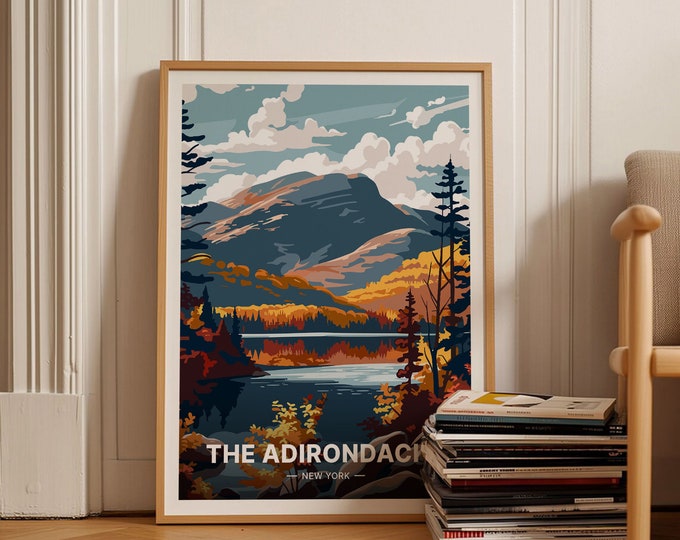 Adirondack Art Guide Print 2014 BALD MOUNTAIN OVERLOOK 8"x10 ...