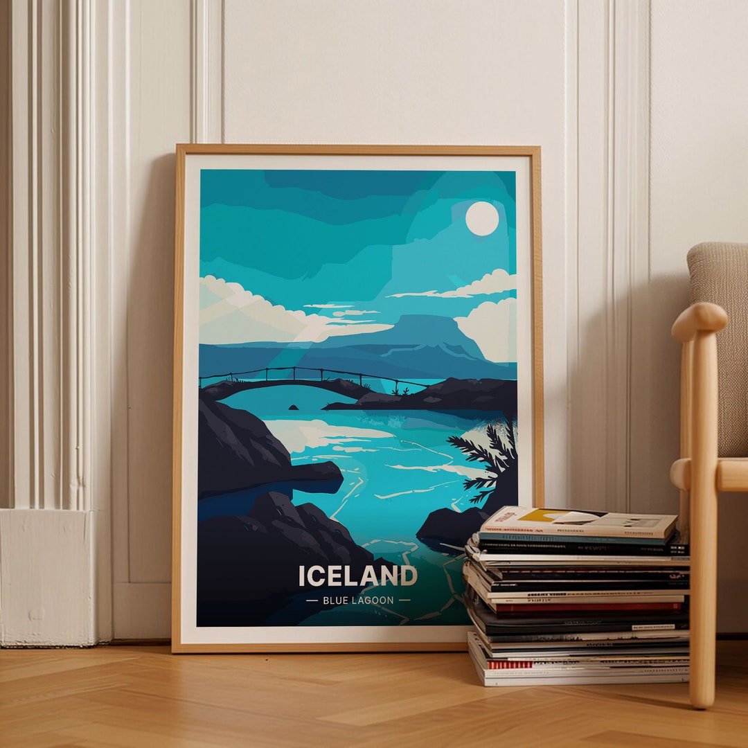 Iceland Blue Lagoon Travel Poster, Reykjavik Wall Art, C20-919 - Etsy