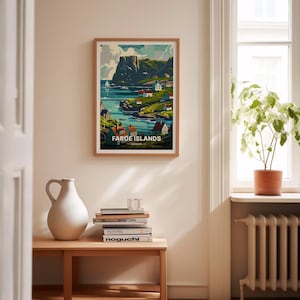 Faroe Islands Travel Poster, Nordic Landscape Art, C20-1508 - Etsy