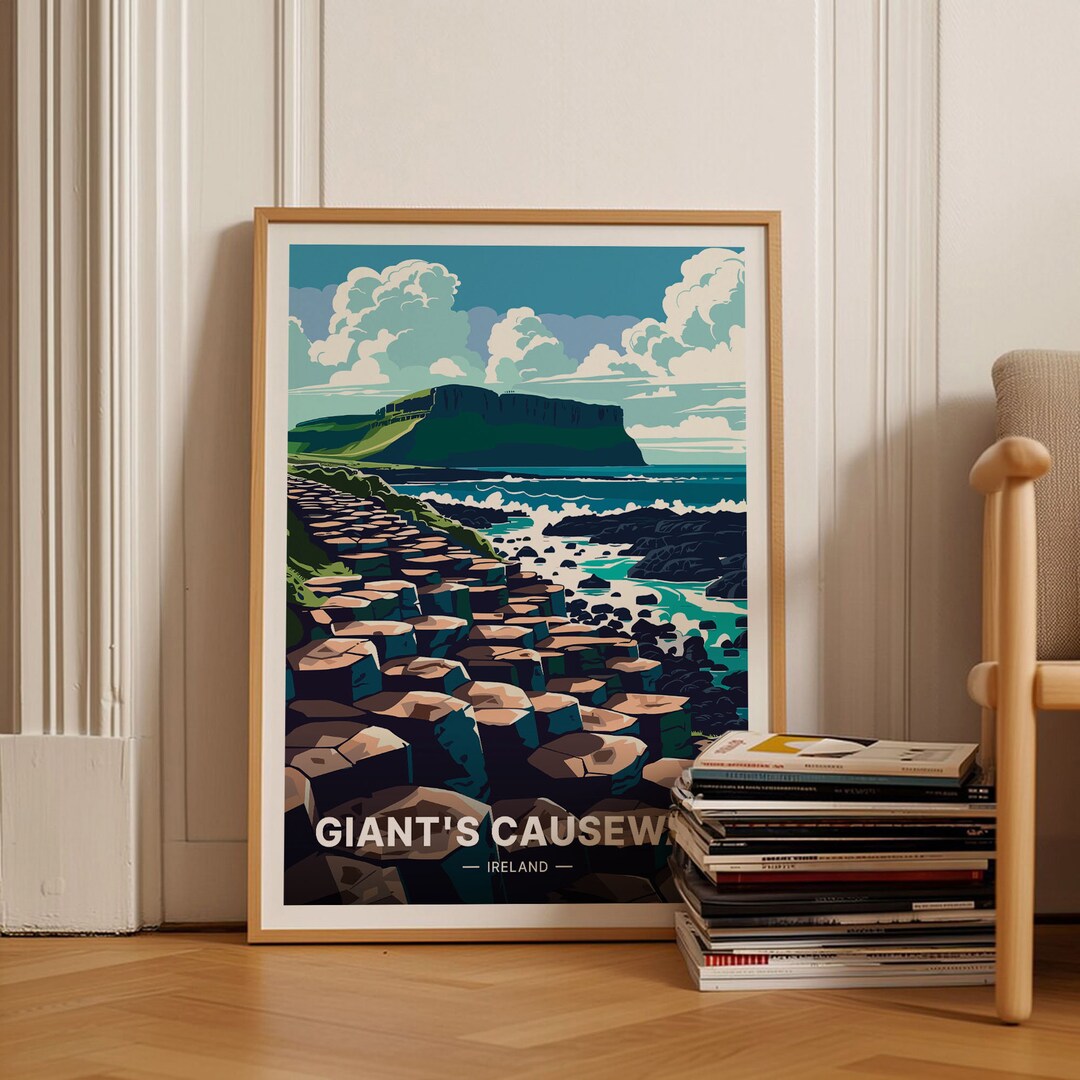 Giant's Causeway Travel Poster, Northern Ireland Art Print, C20-858 - Etsy