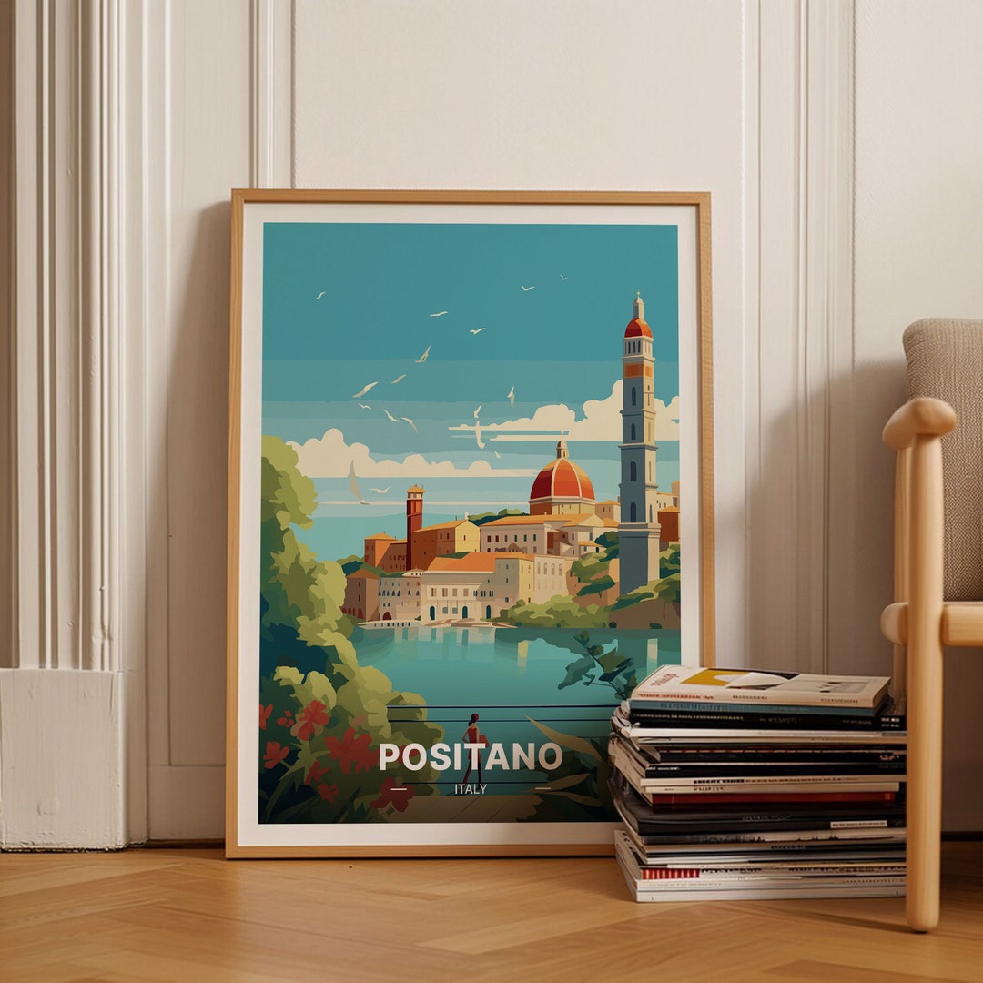Positano Italy Print, Vintage Travel Poster Art, C20-86 - Etsy