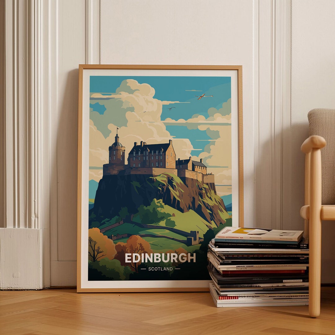 Edinburgh Skyline Poster, Travel-inspired Wall Art, European Cityscape ...