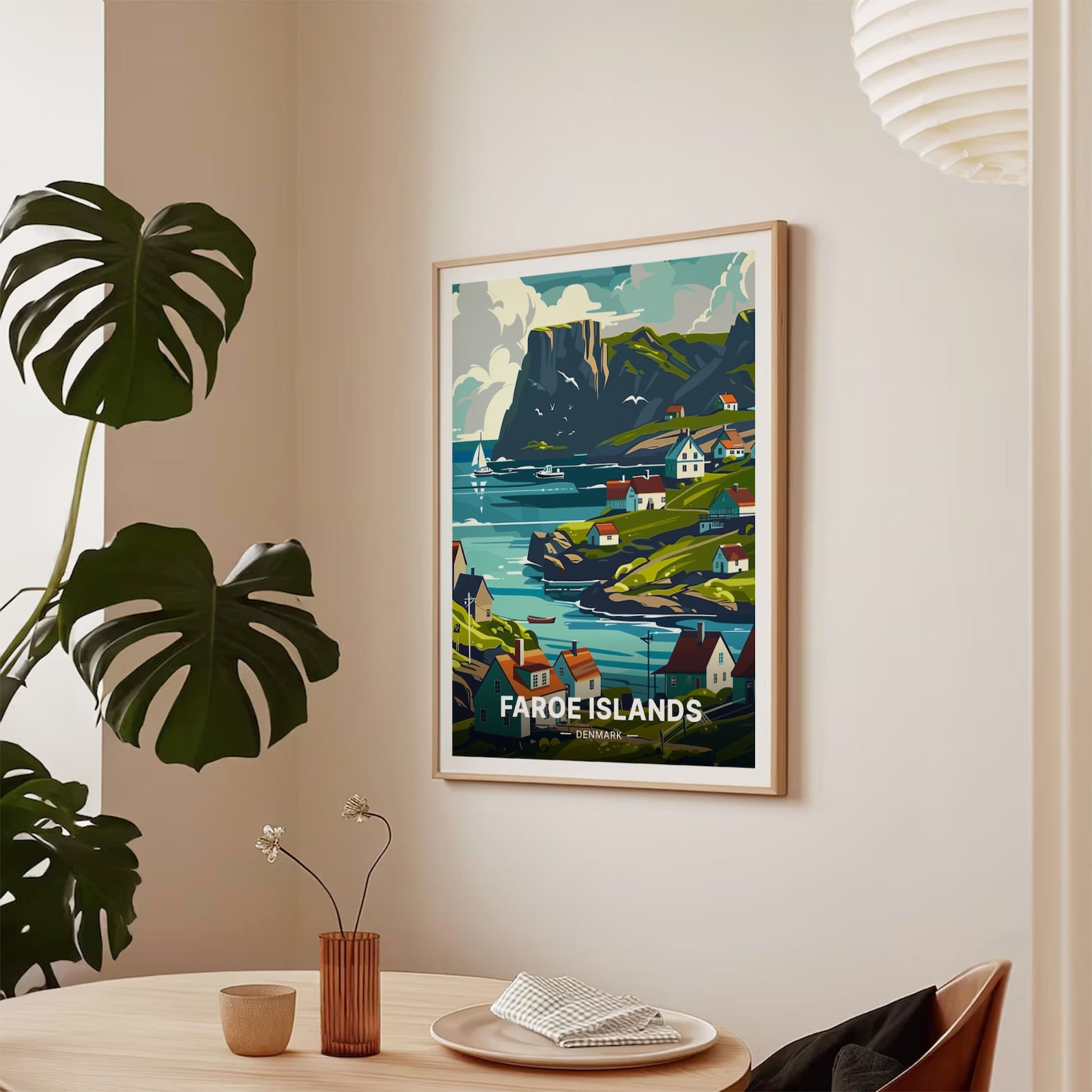 Faroe Islands Travel Poster, Nordic Landscape Art, C20-1508 - Etsy