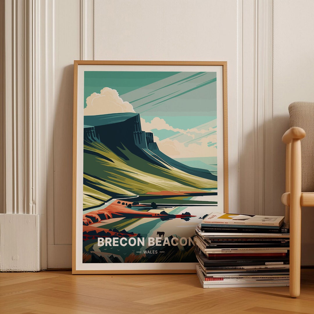 Brecon Beacons Travel Poster, Scenic Landscape Art, C20-519 - Etsy