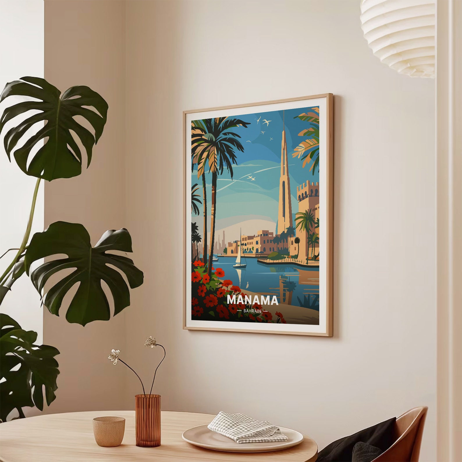 Manama Bahrain Cityscape Poster, Travel Wall Art, C20-676 - Etsy