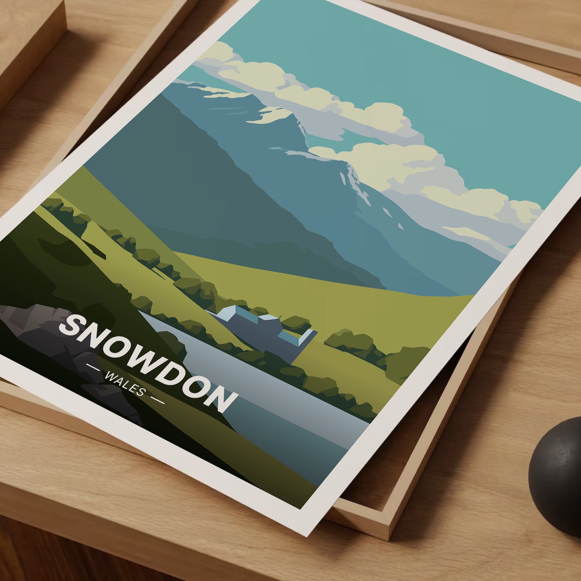 Mount Snowdon Poster, Wales Landscape & Snowdonia Park, Welsh Travel ...