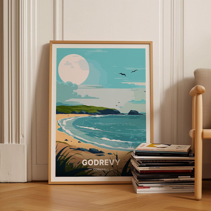 Godrevy Landscape Poster - Etsy