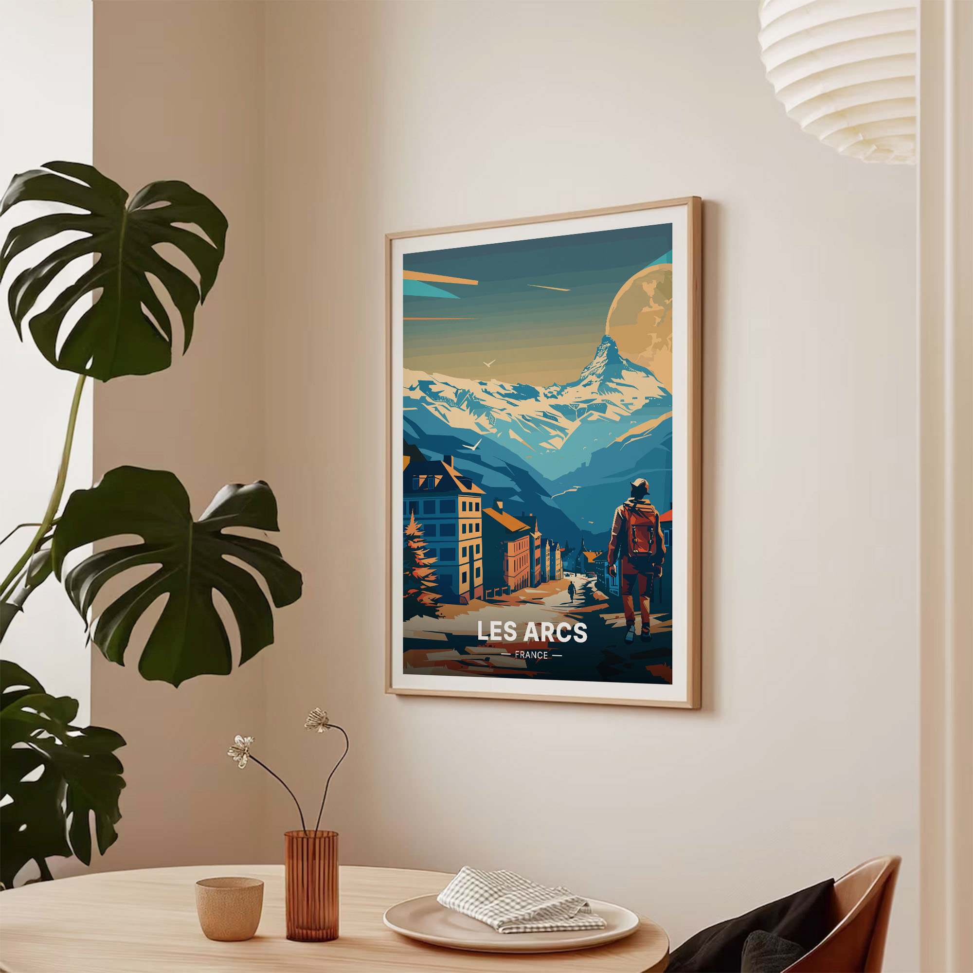 Les Arcs France Travel Poster, Ski Resort Wall Art, Unique Wedding ...