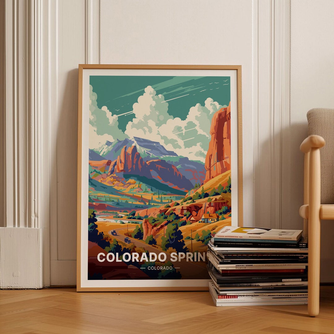 Colorado Springs Poster, Travel Wall Art, Home Decor, Art Lover Gift ...