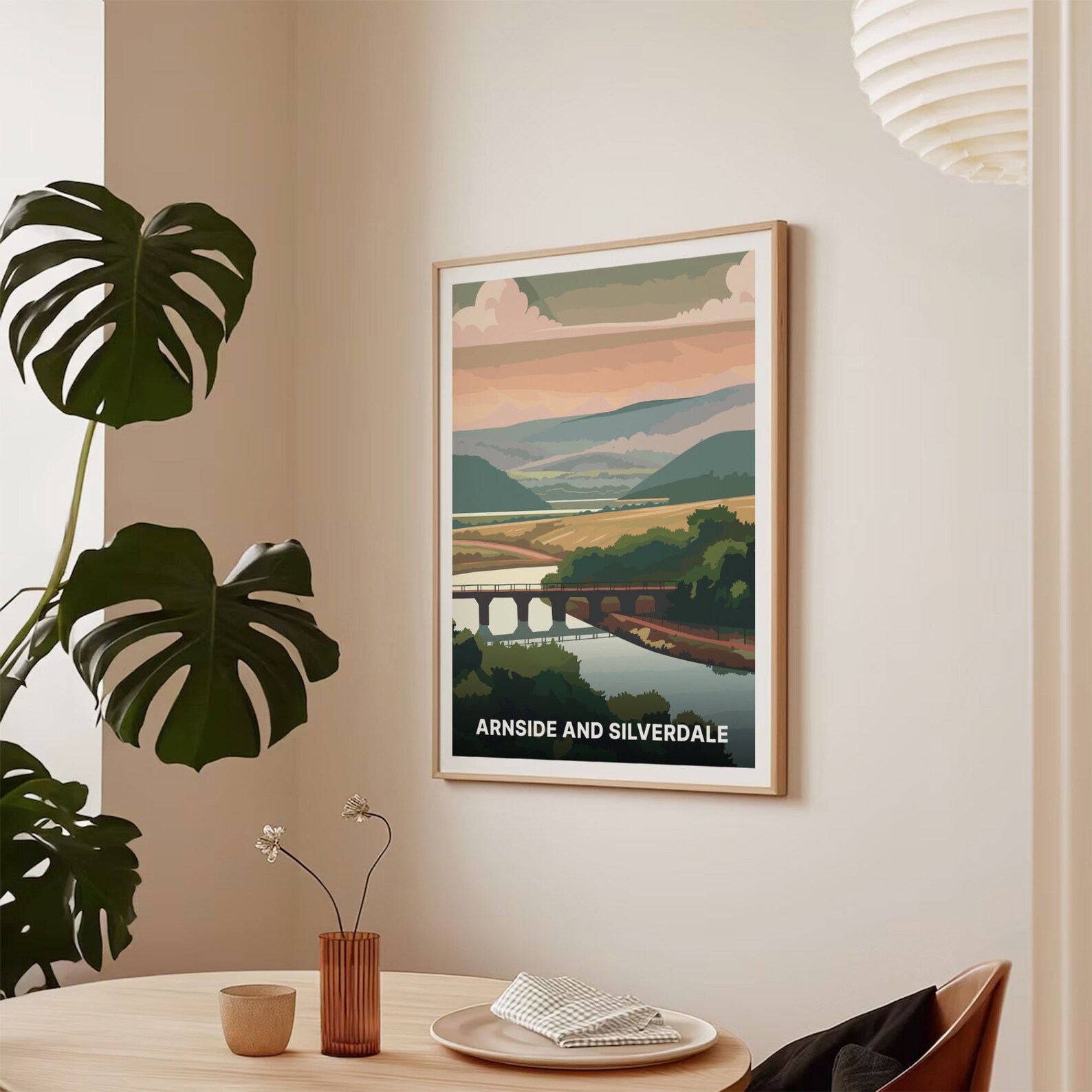 Vintage-style Morecambe Bay Travel Poster Arnside, Silverdale AONB ...