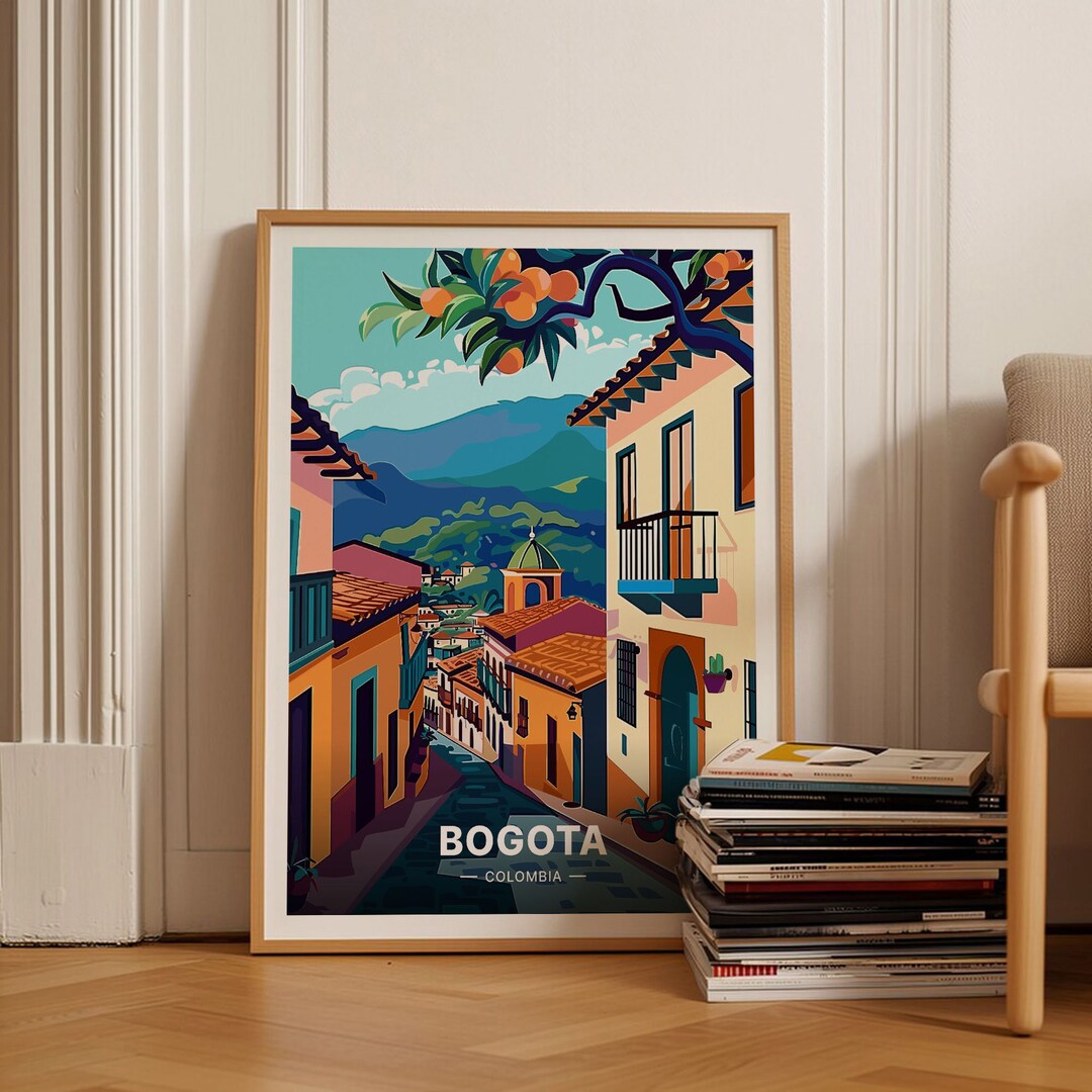 Bogota Colombia Travel Poster, Mid-century Modern City Art, C20-1470 - Etsy