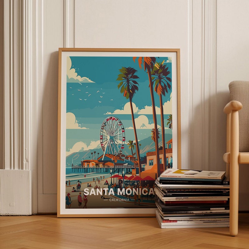 Santa Monica Poster - Etsy