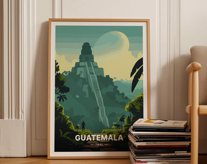Guatemala Travel Poster Printable Wall Art, Instant Sizes: inches 8x10 ...
