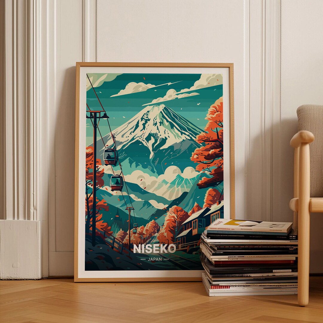 Niseko Japan Ski Resort Poster, Winter Sports Travel Art, C20-1403 - Etsy