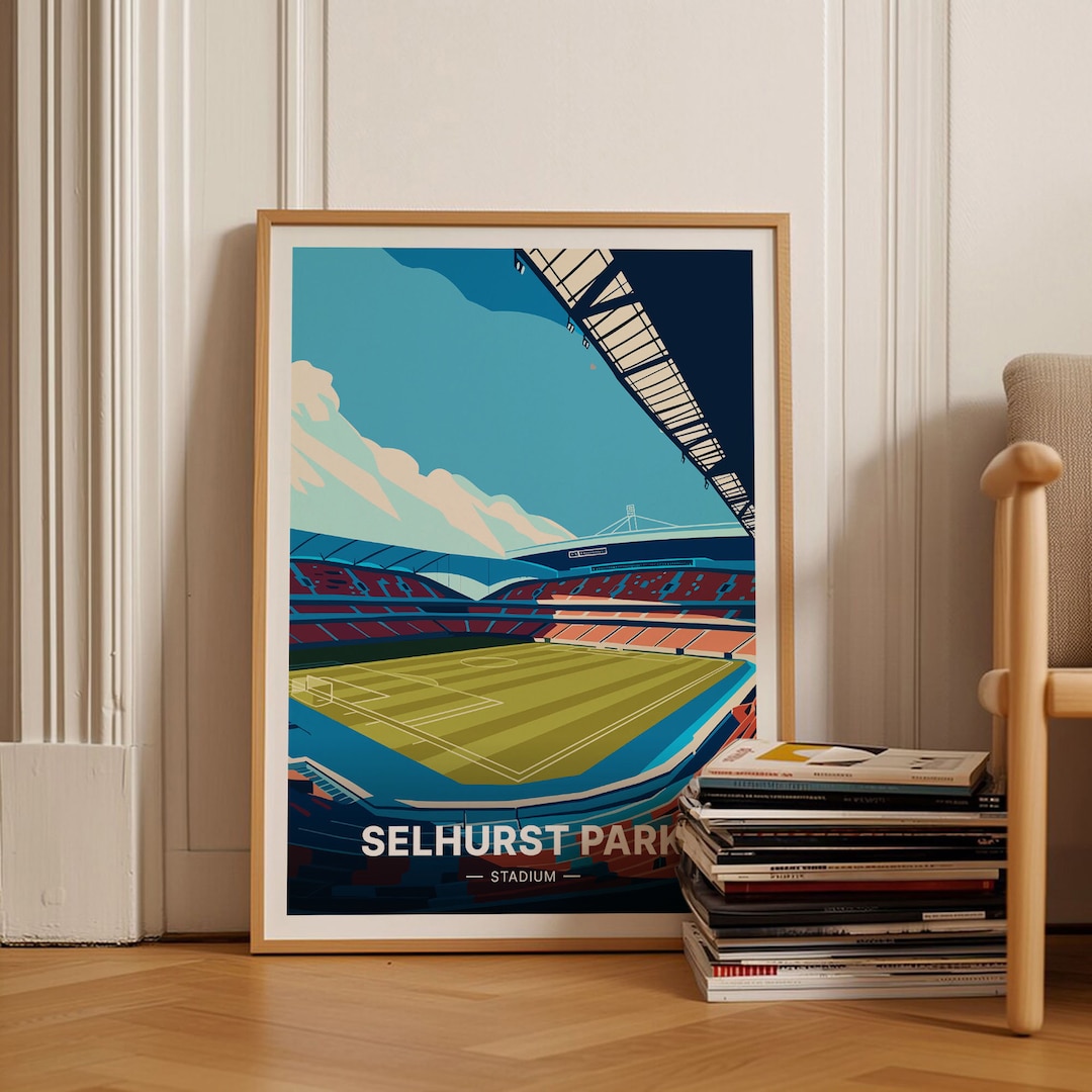 Selhurst Park Stadium Art Print, Crystal Palace Football Gift, C20-511 ...