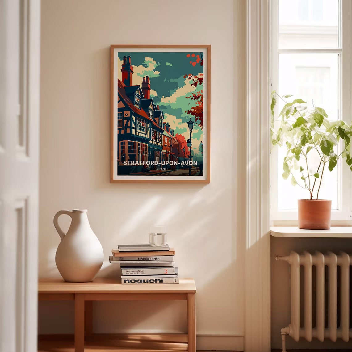 Stratford-upon-avon Poster, England Travel Art, British Landmarks Wall ...