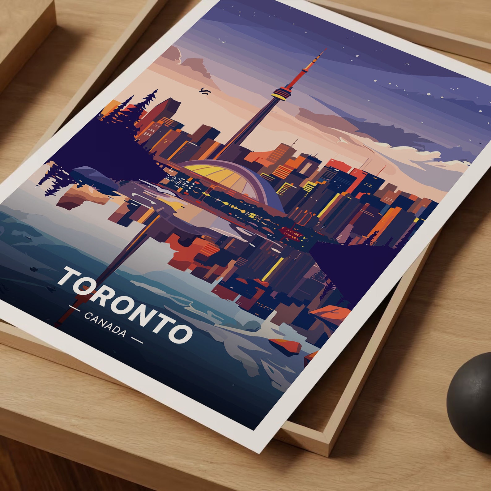 Toronto Travel Poster, Canada Cityscape Art, Home Decor Wall Art, Gift ...