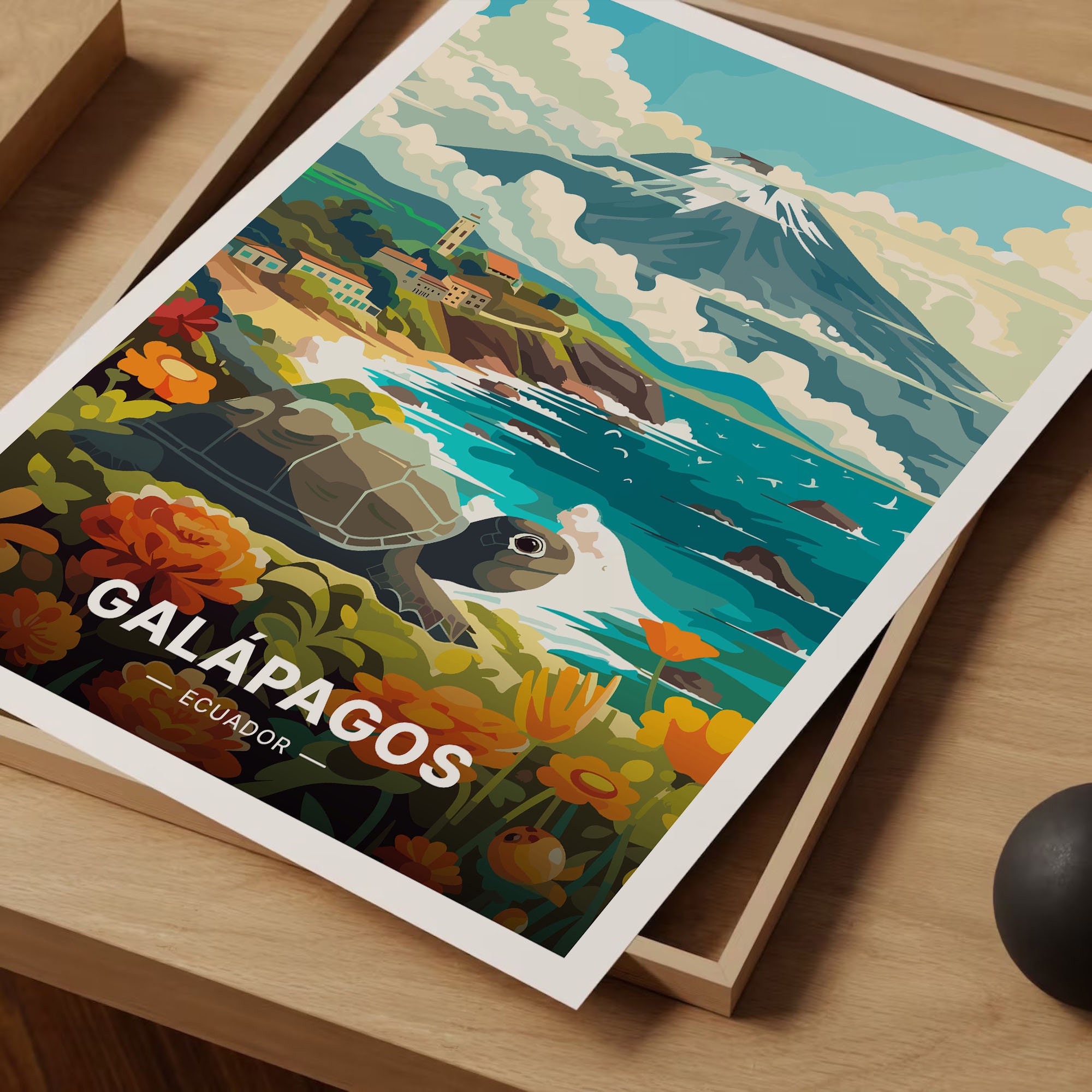 Galápagos Islands Poster, Ecuador Travel Art, Trendy Wall Decor for ...