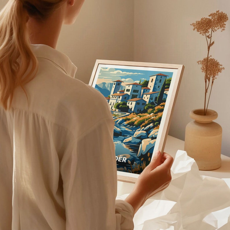 Shkodër Albania Cityscape Poster, Travel Wall Art Decor, Unique ...