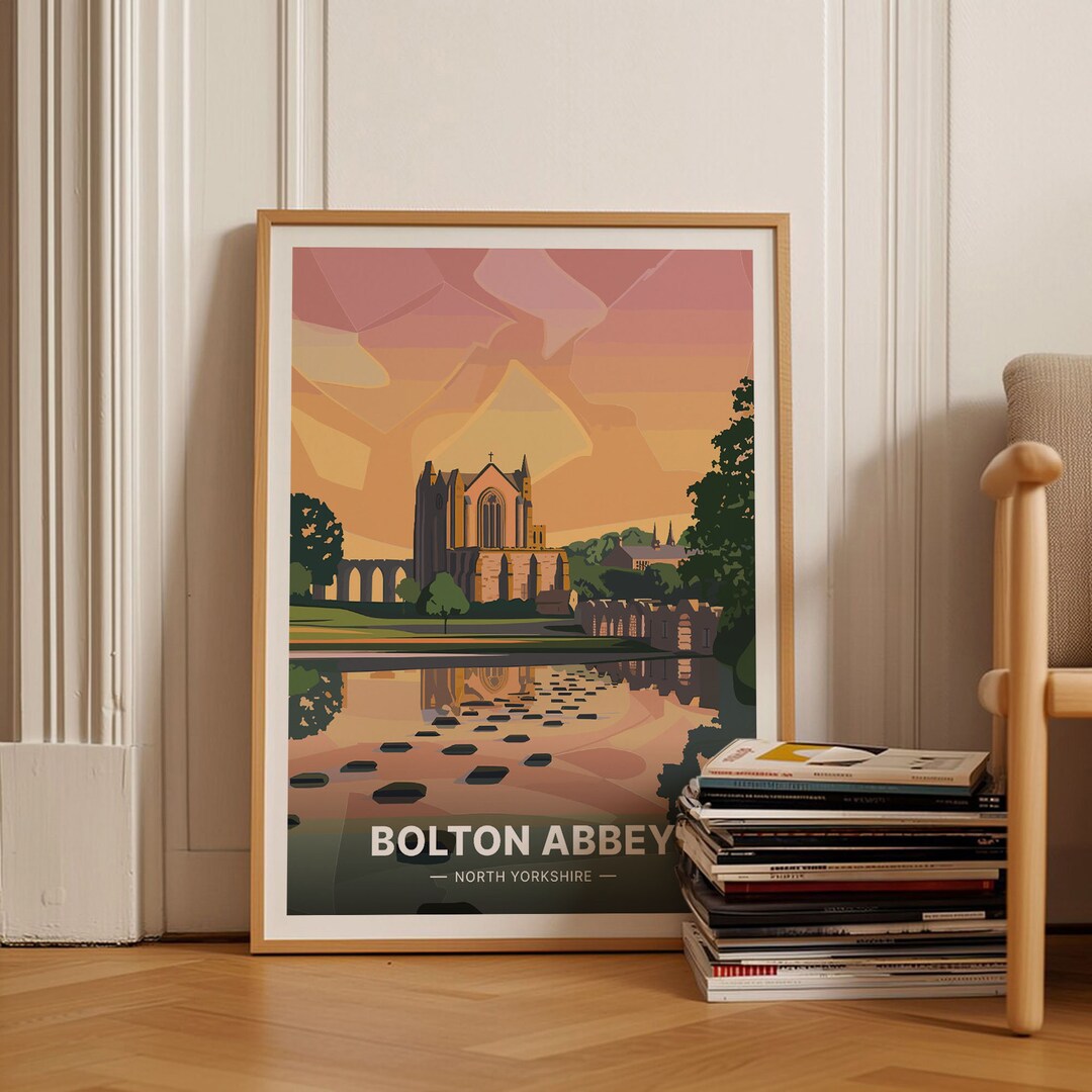 Bolton Abbey Poster, North Yorkshire Vintage Travel Art, C20-1431 - Etsy