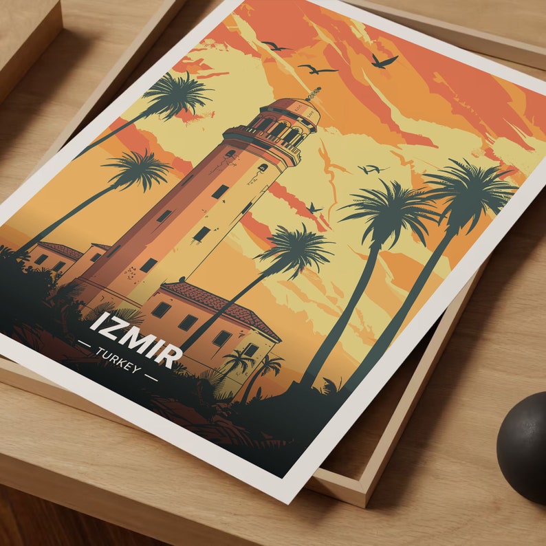 Izmir Turkey Travel Poster, Retro Home Decor, C20-1193 - Etsy