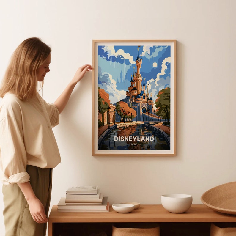 Disneyland Paris Poster, Travel Themed Art, Wall Decor for Travel ...