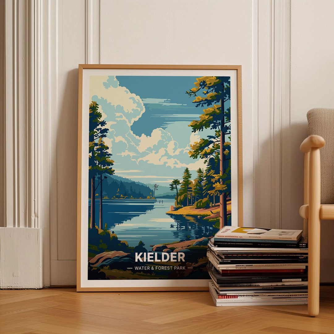 Kielder Water & Forest Park Poster, England Landscape Wall Art, Travel ...