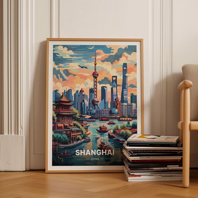 Shanghai Poster - Etsy UK