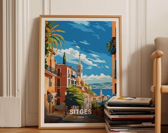Sitges, Spain Holiday Poster - Etsy