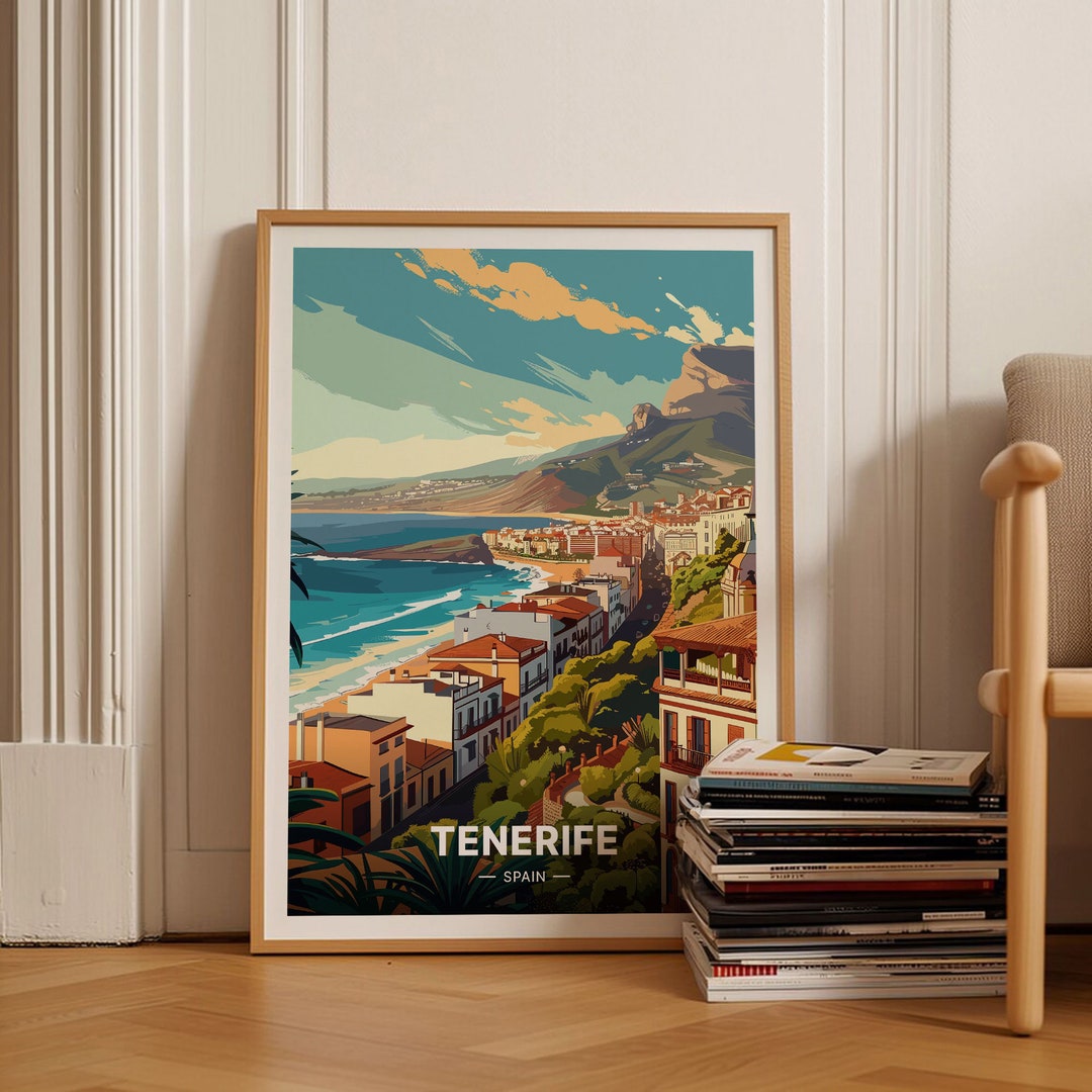 Tenerife Spain Coastal Art Print, Travel Poster, C20-1948 - Etsy