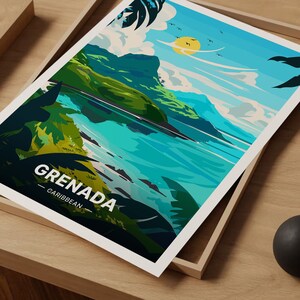 Grenada Travel Poster, Caribbean Wall Art, Ideal for Home Decor, Unique ...